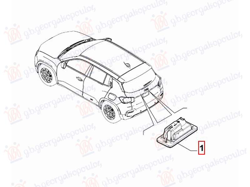 SVETLO TABLICE (O) JEEP AVENGER (2022-) (OEM: 52173335) - Deloovi