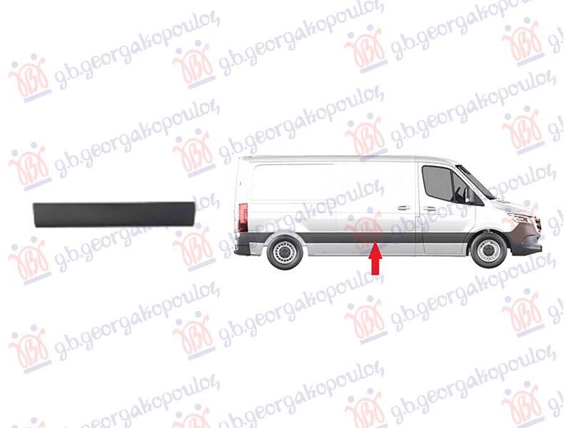 LAJSNA KLIZNIH VRATA (KRATKA SASIJA) Desna str. MERCEDES SPRINTER (W907 ...