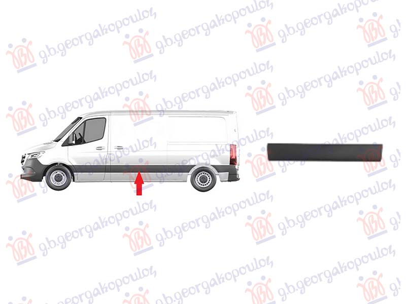 LAJSNA KLIZNIH VRATA (KRATKA SASIJA) Leva str. MERCEDES SPRINTER (W907 ...